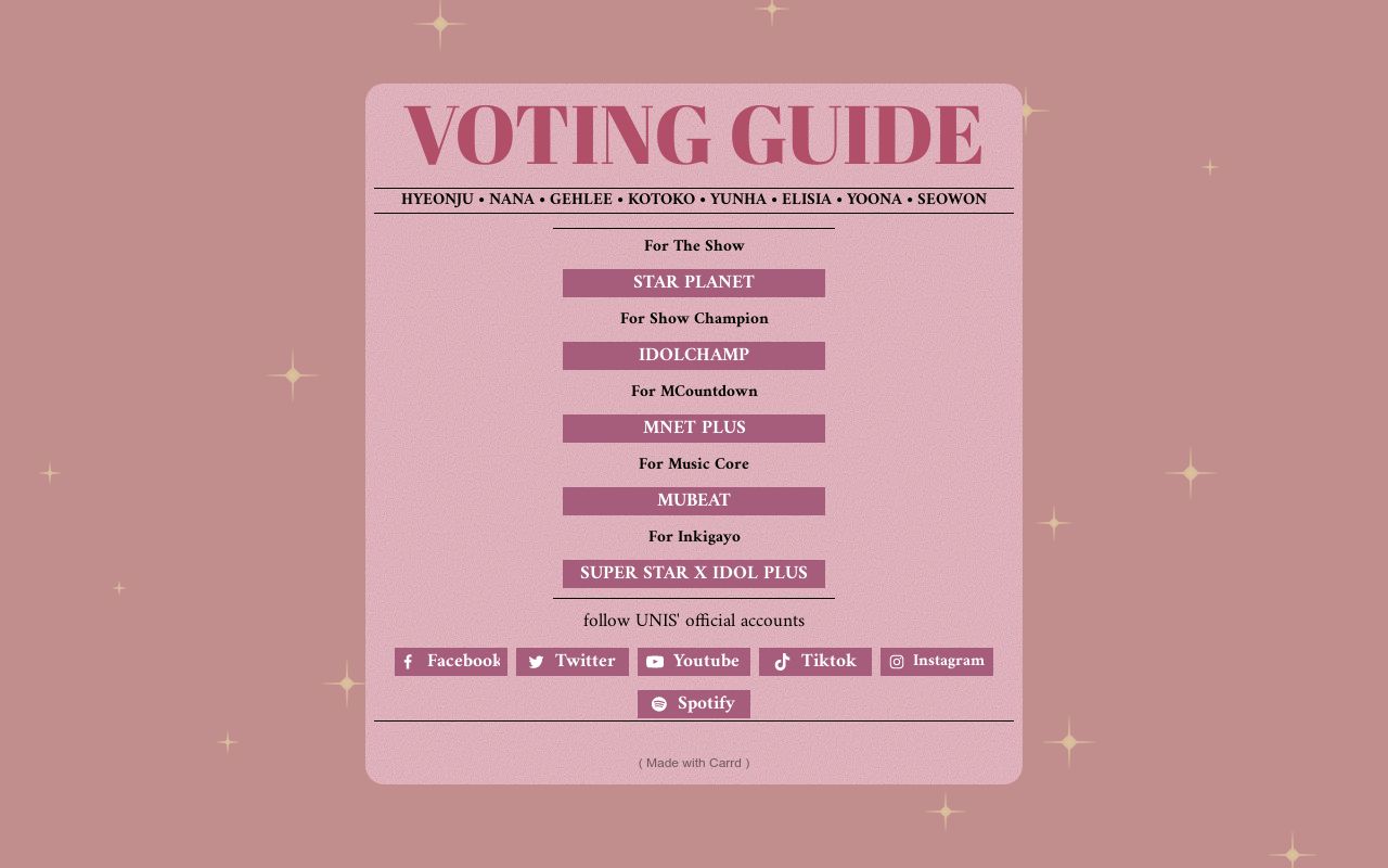 UNIS VOTING GUIDE